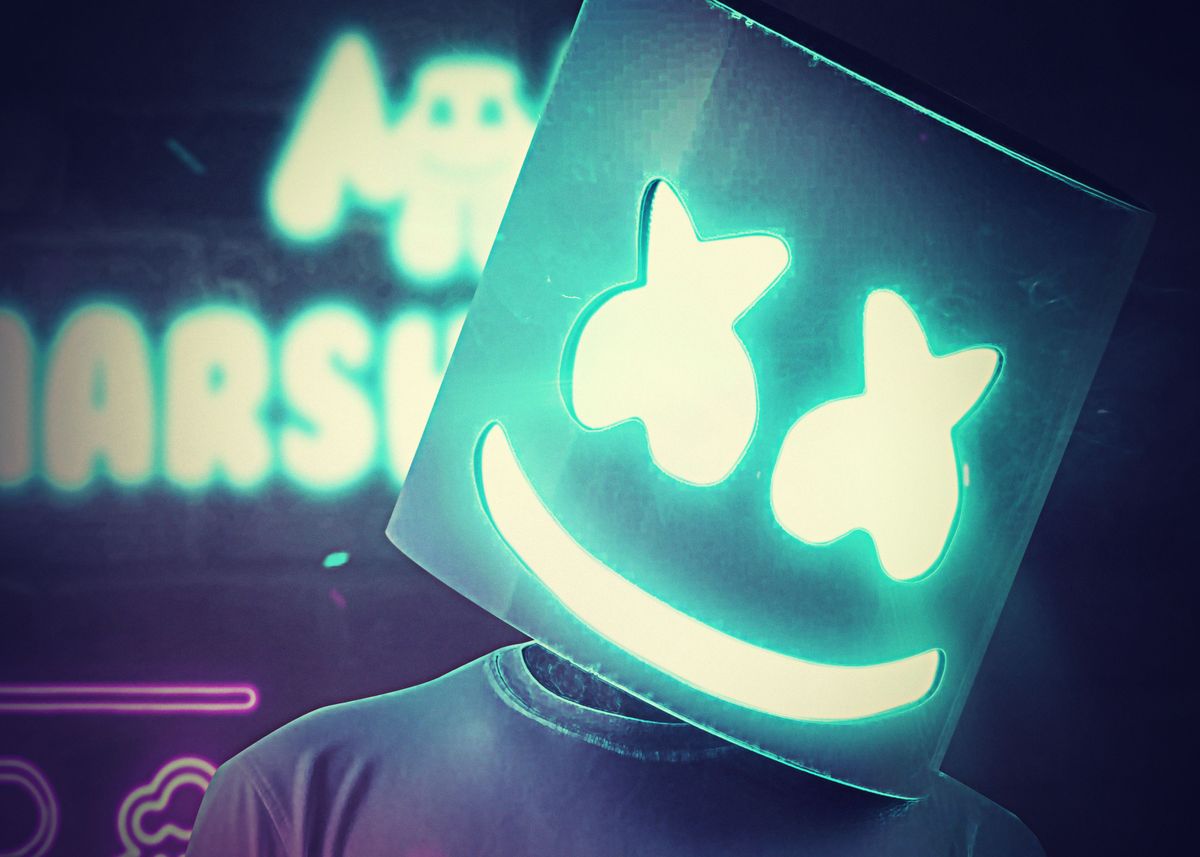 'DJ Marshmello' Poster by ZDai | Displate