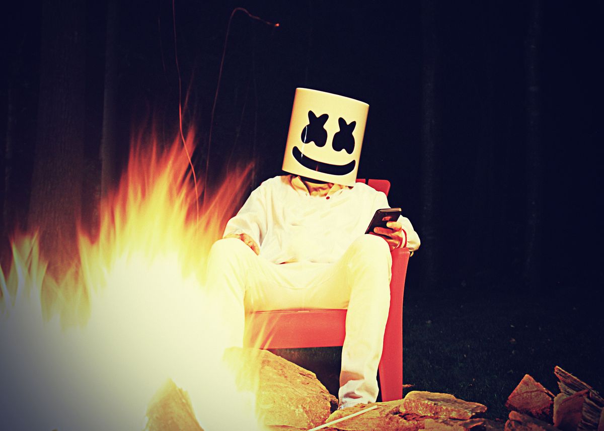 'DJ Marshmello' Poster by ZDai | Displate