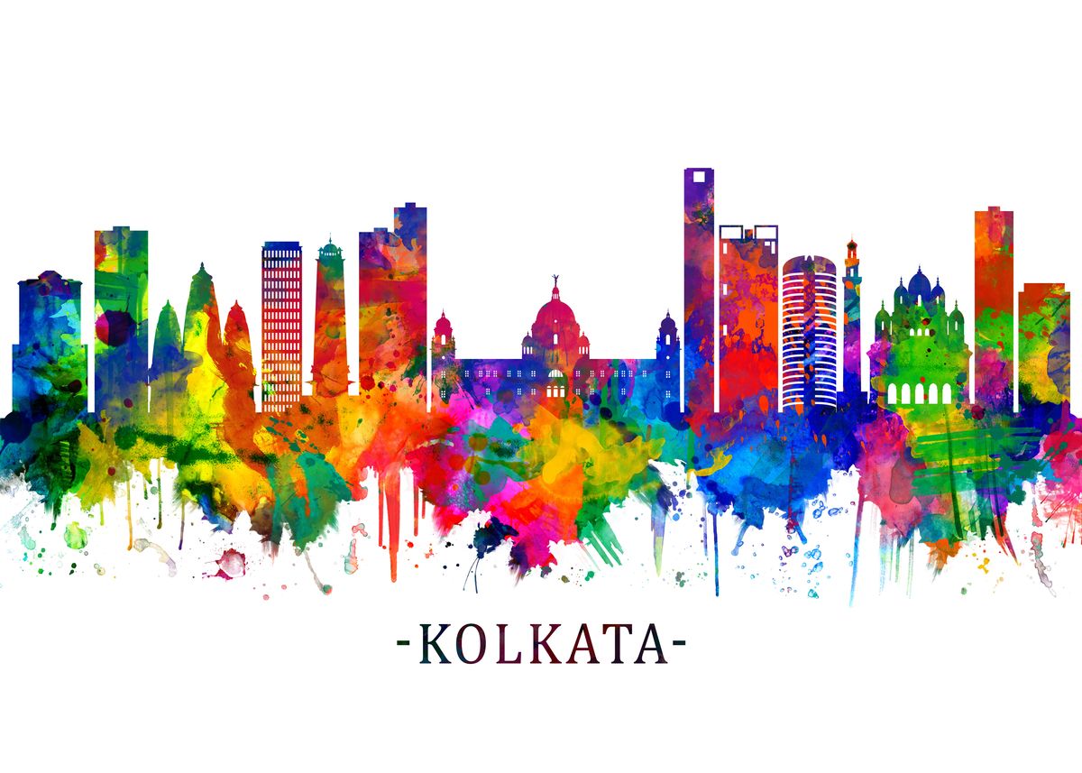 'Kolkata Skyline' Poster, picture, metal print, paint by Towseef Dar ...