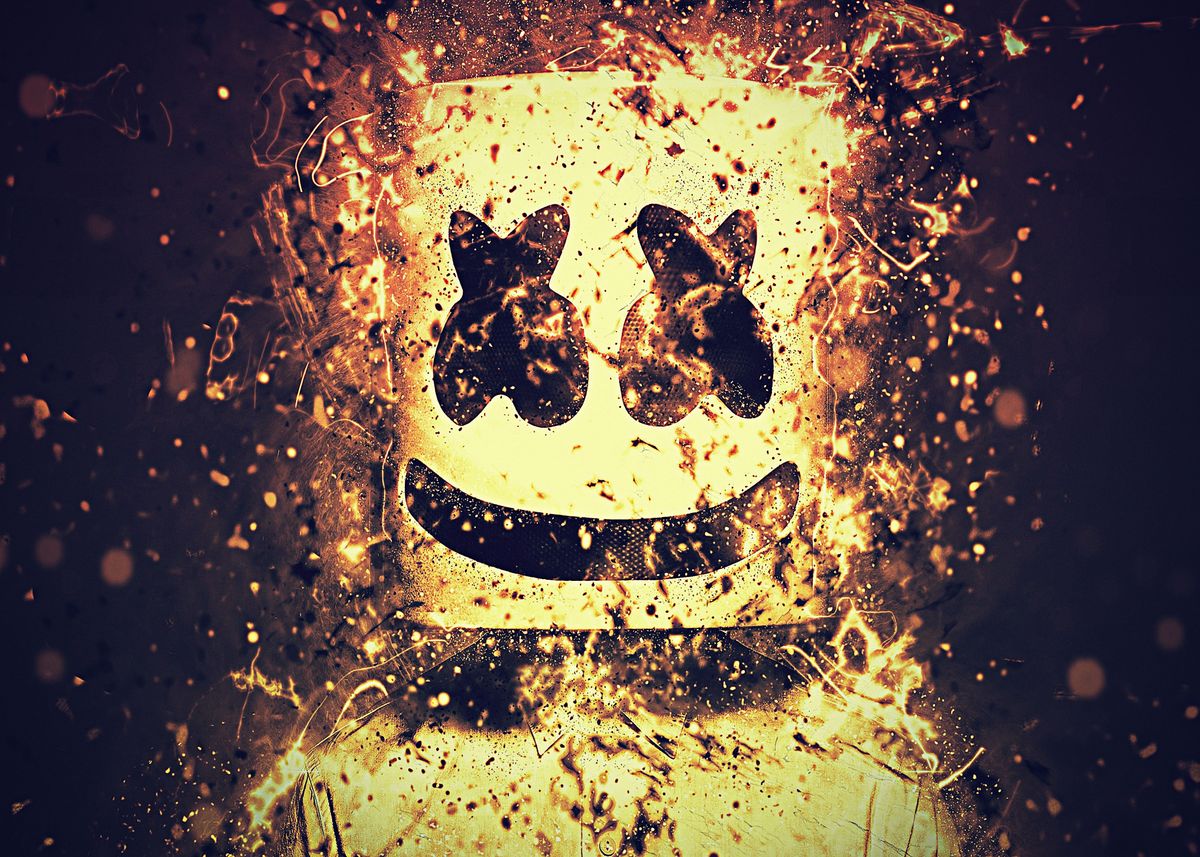 'DJ Marshmello' Poster, picture, metal print, paint by ZDai | Displate