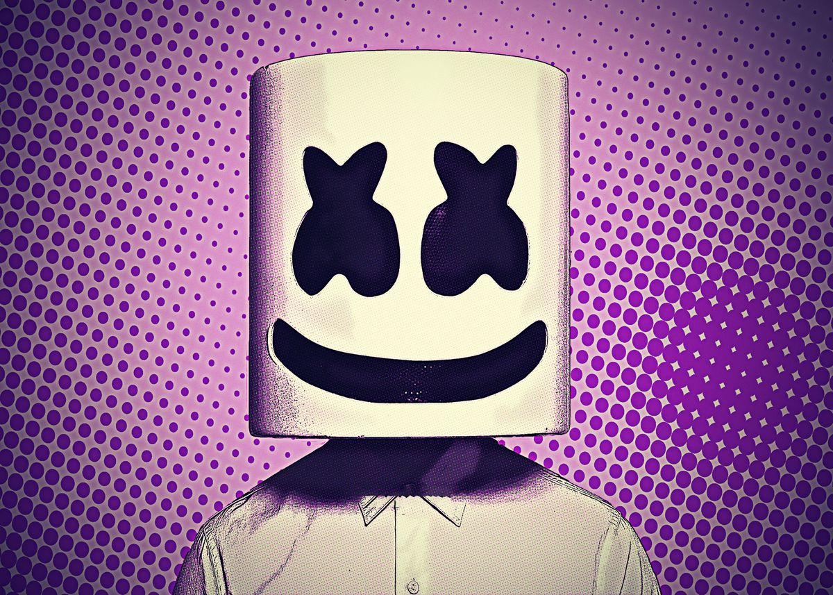 'DJ Marshmello' Poster by ZDai | Displate