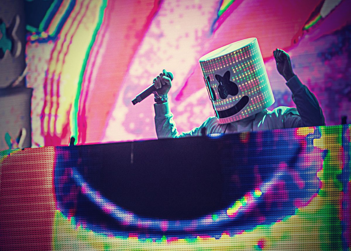 'DJ Marshmello' Poster, picture, metal print, paint by ZDai | Displate