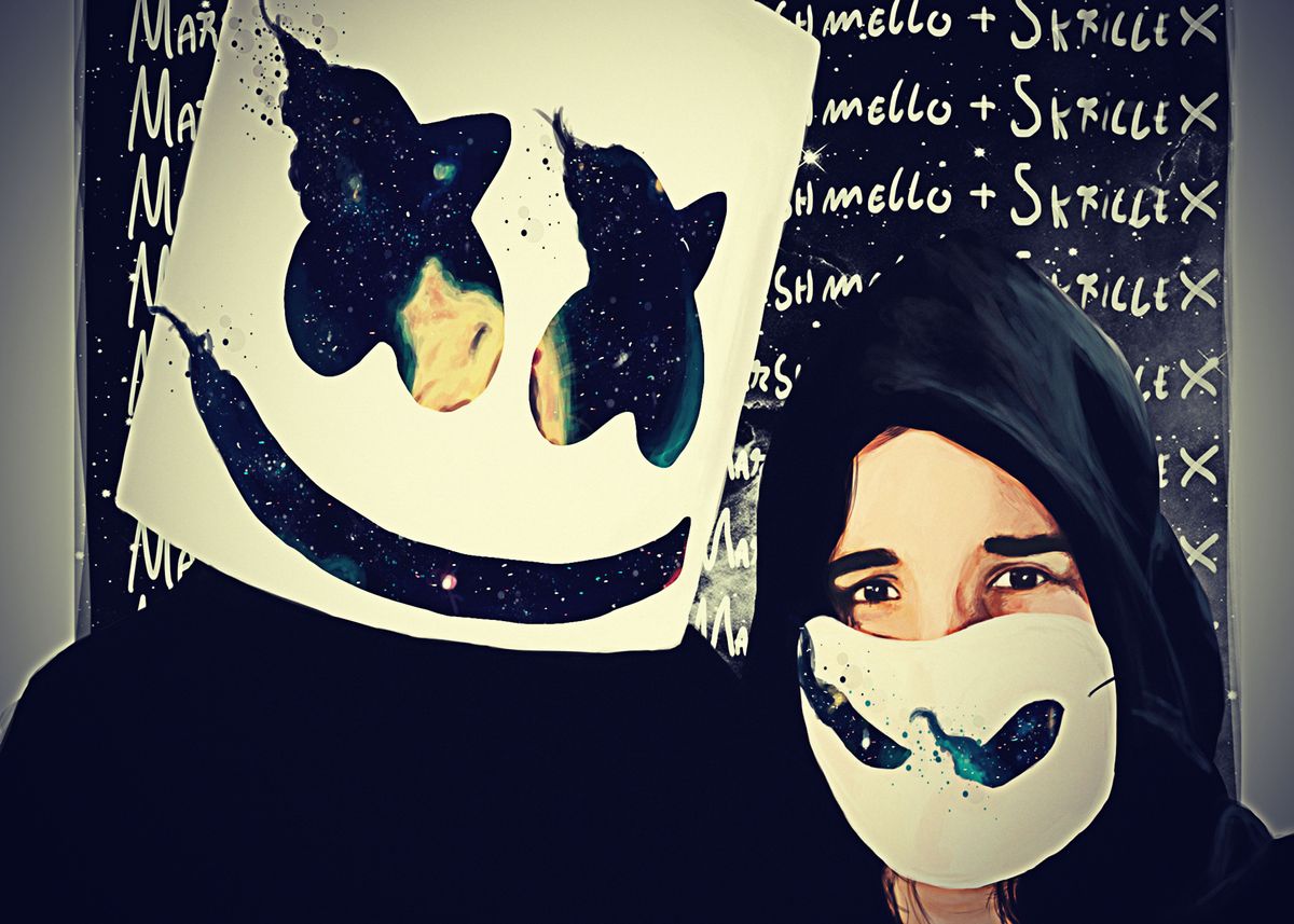 'DJ Marshmello' Poster by ZDai | Displate