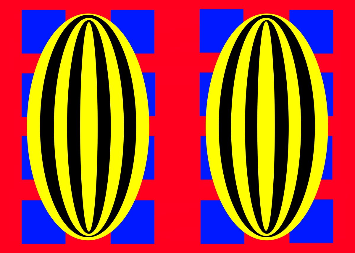 'Two Black Elipse' Poster, picture, metal print, paint by Avery Knox ...