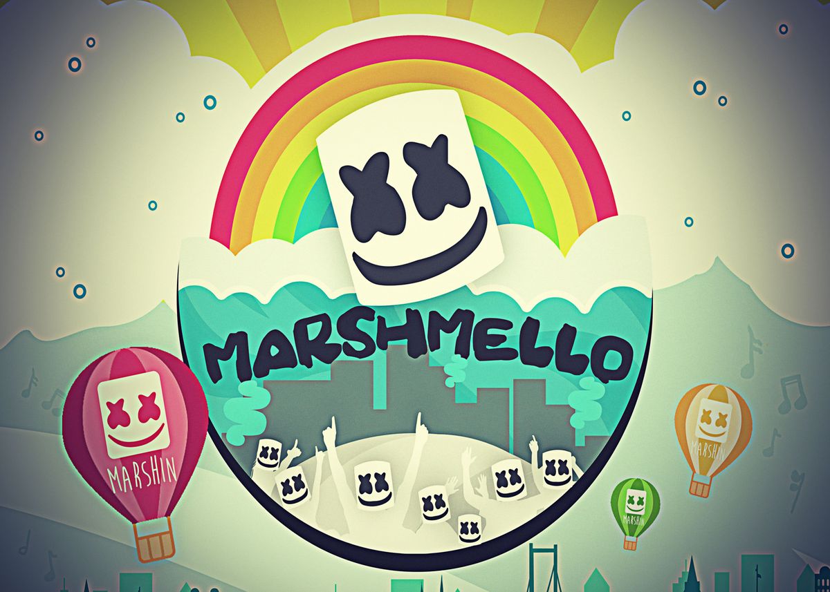 'DJ Marshmello' Poster by ZDai | Displate