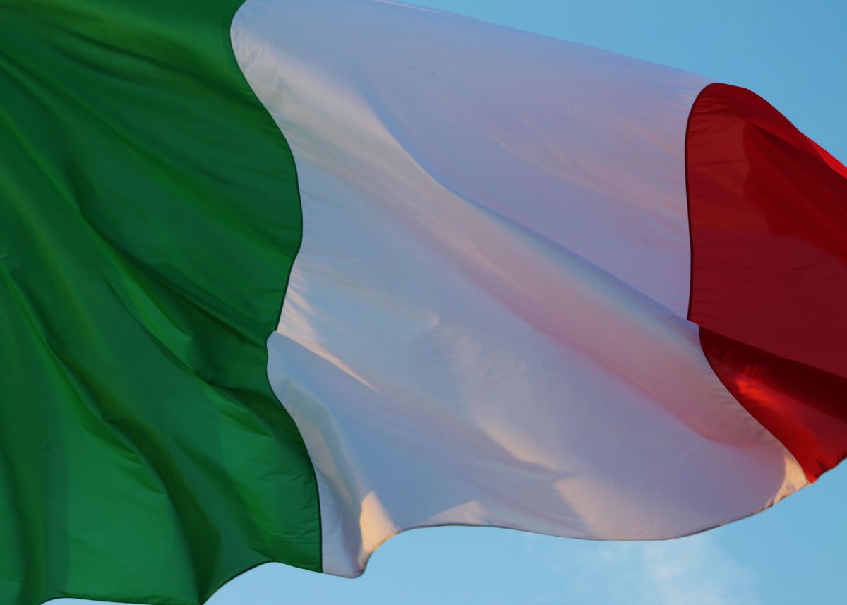 'Italian Flag' Poster, picture, metal print, paint by caazev | Displate