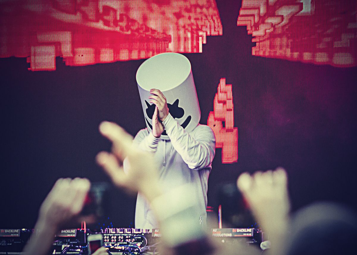 'DJ Marshmello' Poster, picture, metal print, paint by ZDai | Displate