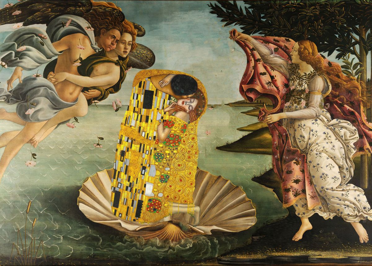 'The Birth Of A Kiss' Poster, picture, metal print, paint by Artelele ...