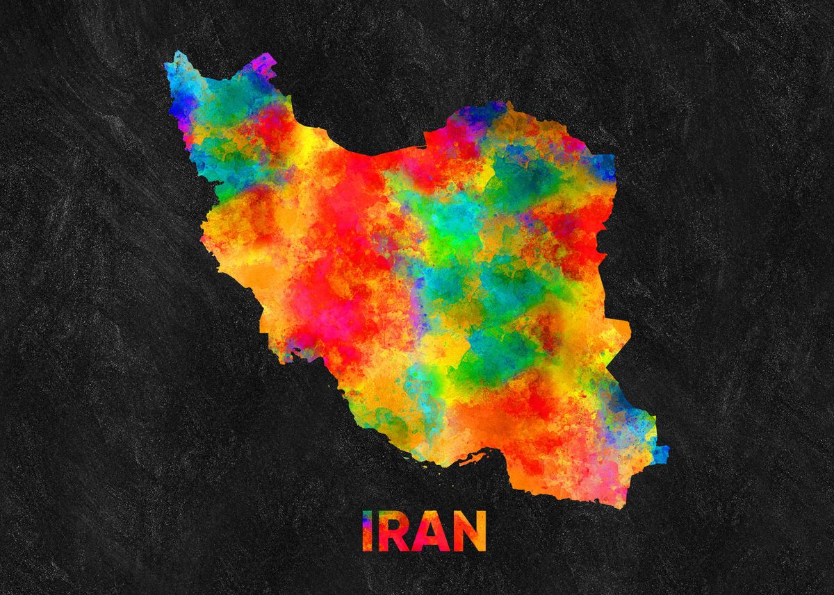 'iran map' Poster by SplashDesign | Displate