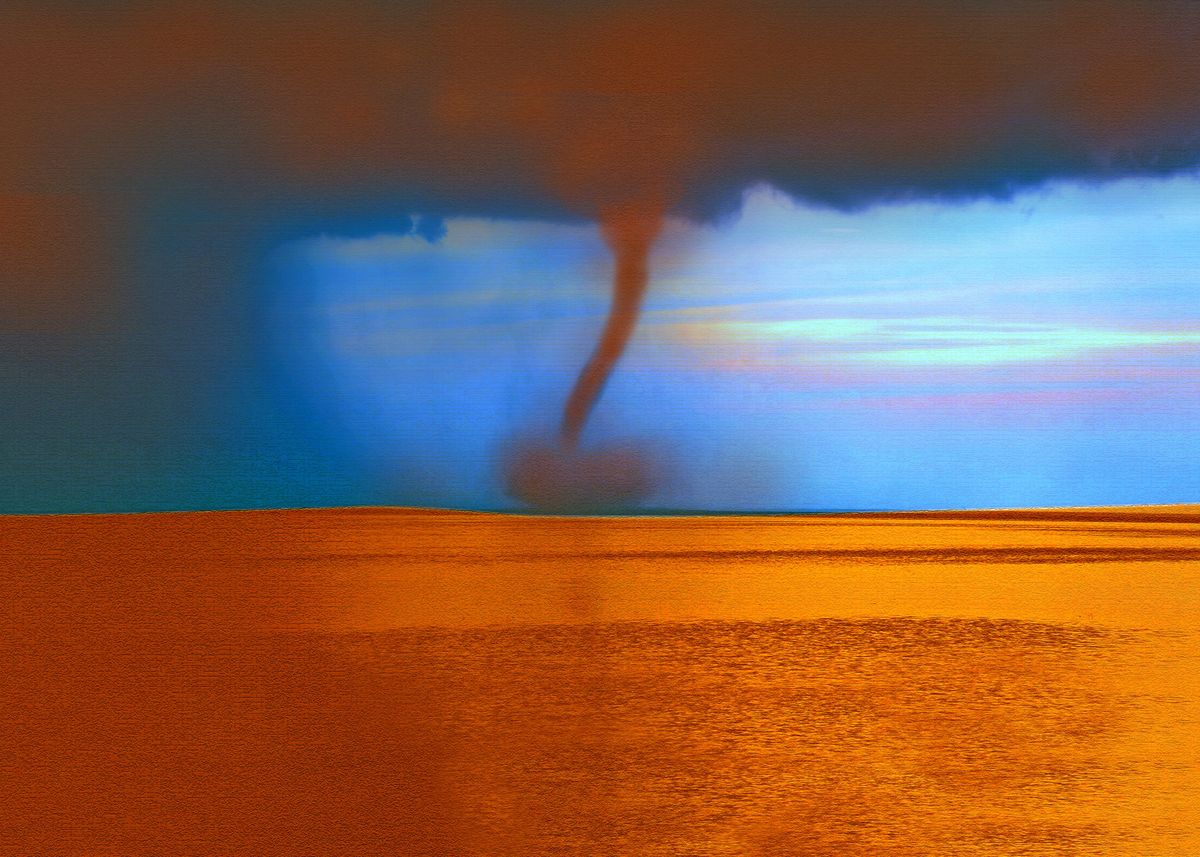 'Dust devil in the Sahara' Poster, picture, metal print, paint by David ...