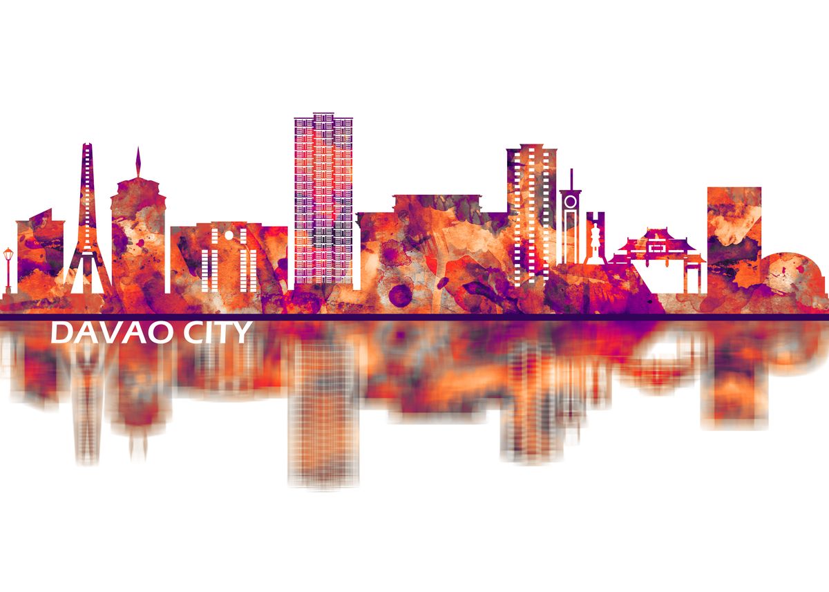 'Davao City Skyline' Poster by Towseef Dar | Displate
