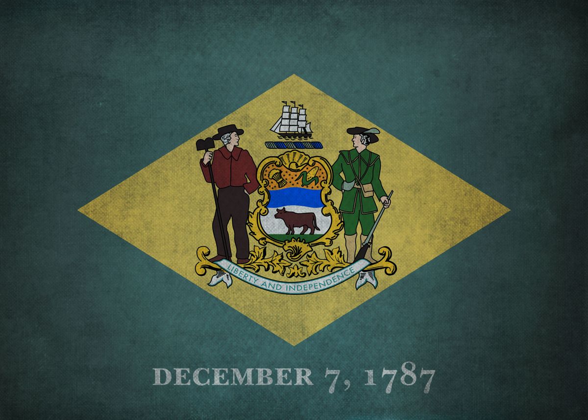'Flag of Delaware' Poster by CRay | Displate
