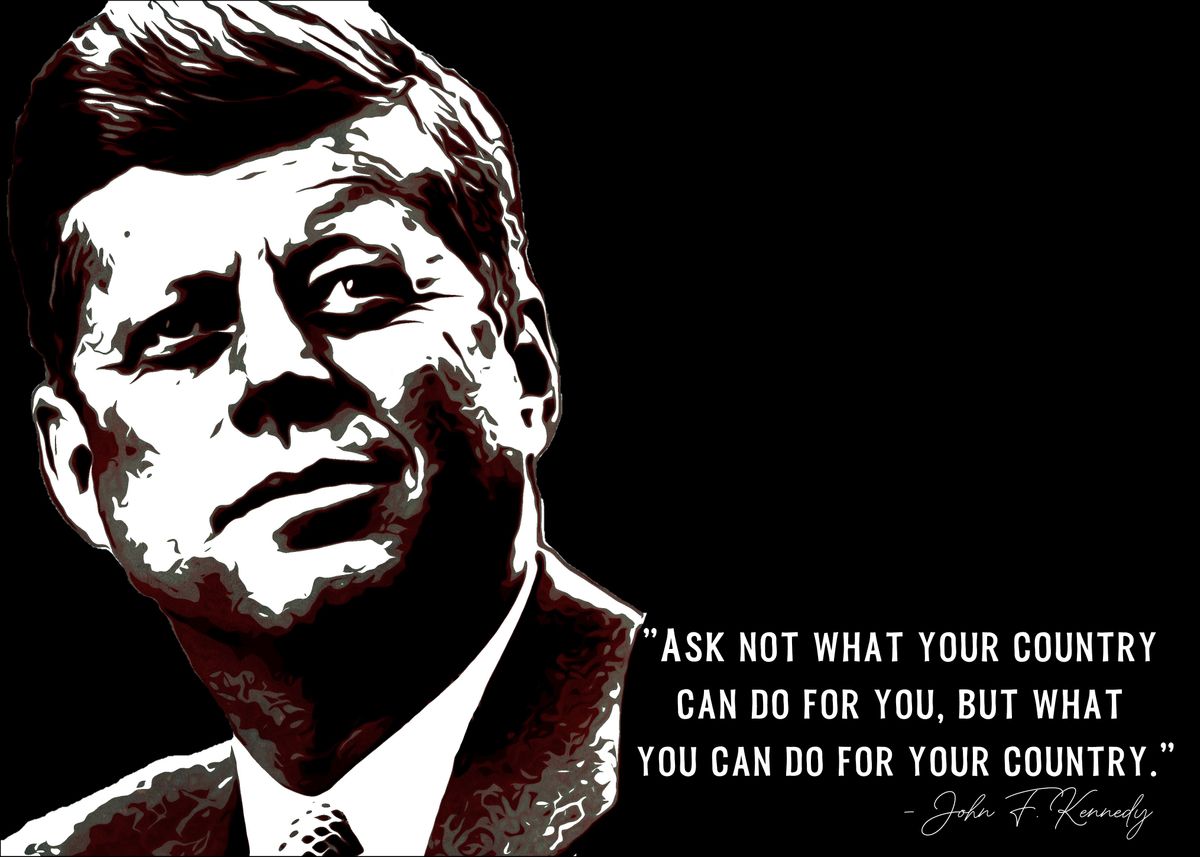 'John Fitzgerald Kennedy' Poster, picture, metal print, paint by ...