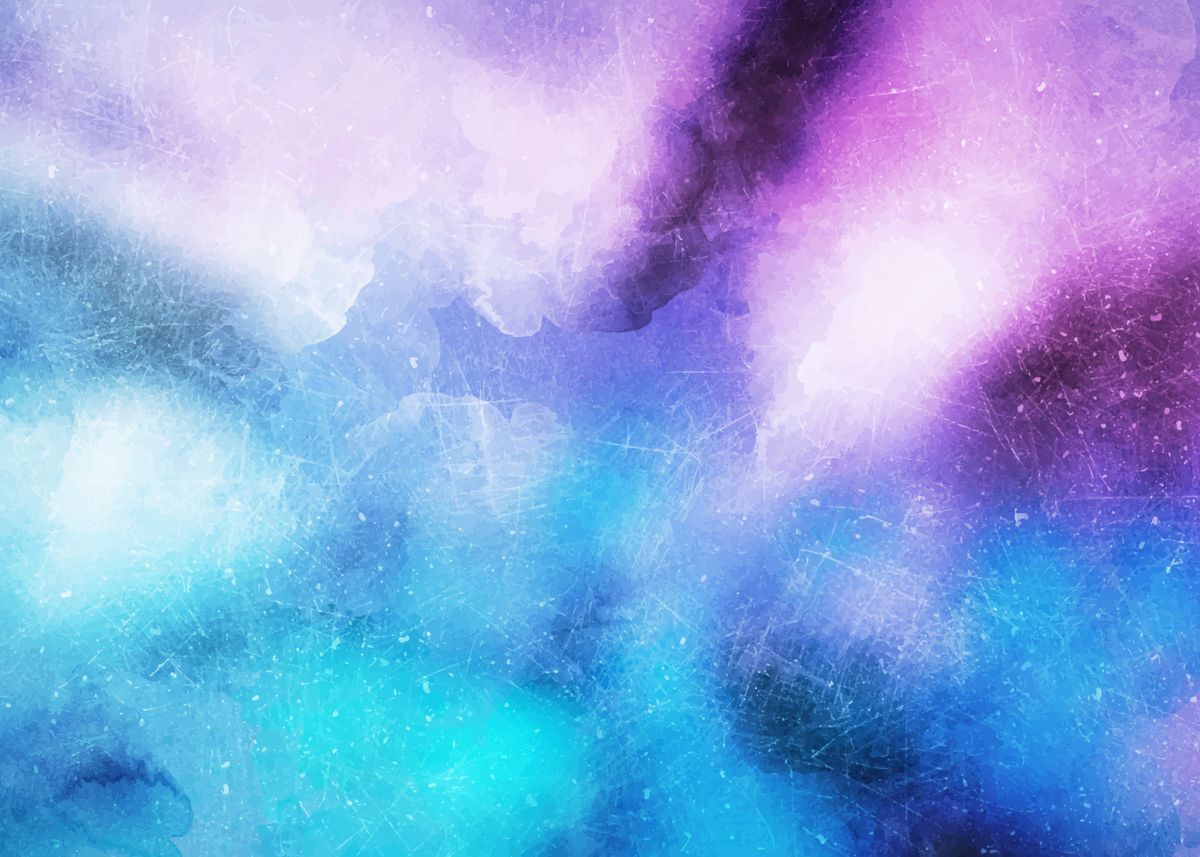 'Blue space' Poster, picture, metal print, paint by goljakoff | Displate
