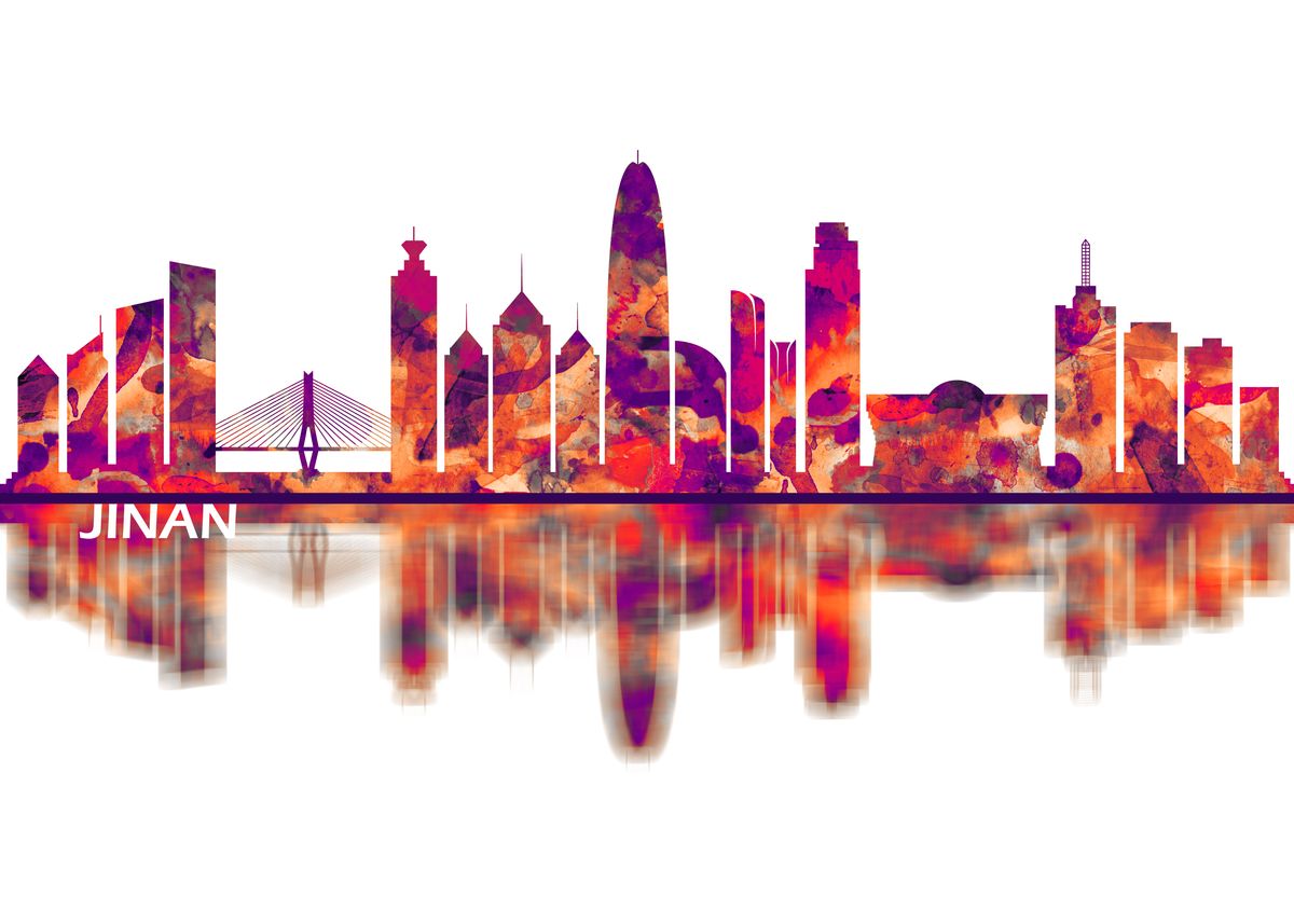 'Jinan China Skyline' Poster by Towseef Dar | Displate