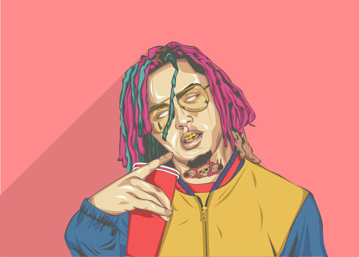 'Lil Pump' Poster, picture, metal print, paint by jerome vicente | Displate