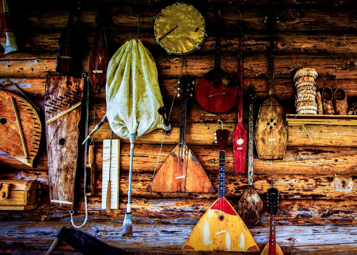 'Folk Musical Instruments' Poster, picture, metal print, paint by Art ...