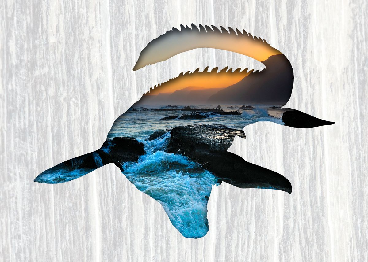 'Wild Mosasaurus' Poster, picture, metal print, paint by TheOdwin ...