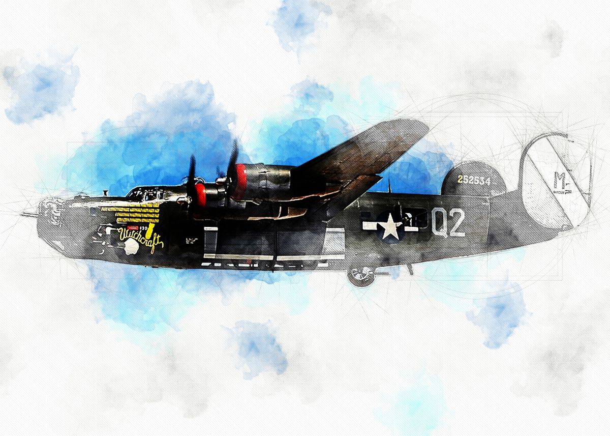 'Vintage Plane' Poster by Sherlock Wijaya | Displate