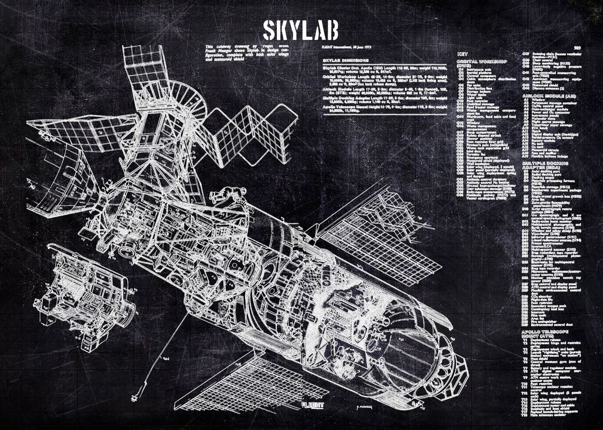 'skylab' Poster, picture, metal print, paint by MAXART DESIGN | Displate