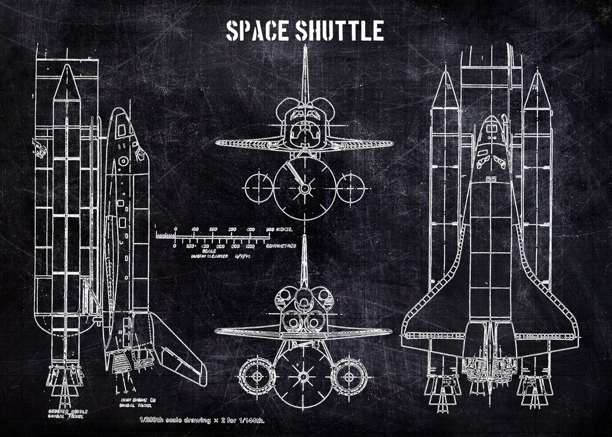 'space shuttle ' Poster, picture, metal print, paint by MAXART DESIGN ...