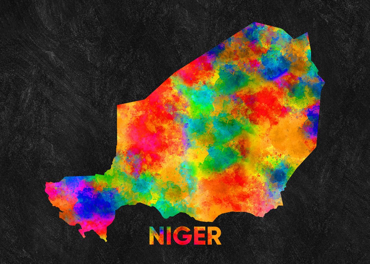 'niger' Poster, picture, metal print, paint by SplashDesign | Displate