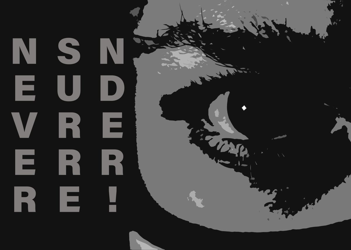 'Never surrender' Poster by undecim | Displate