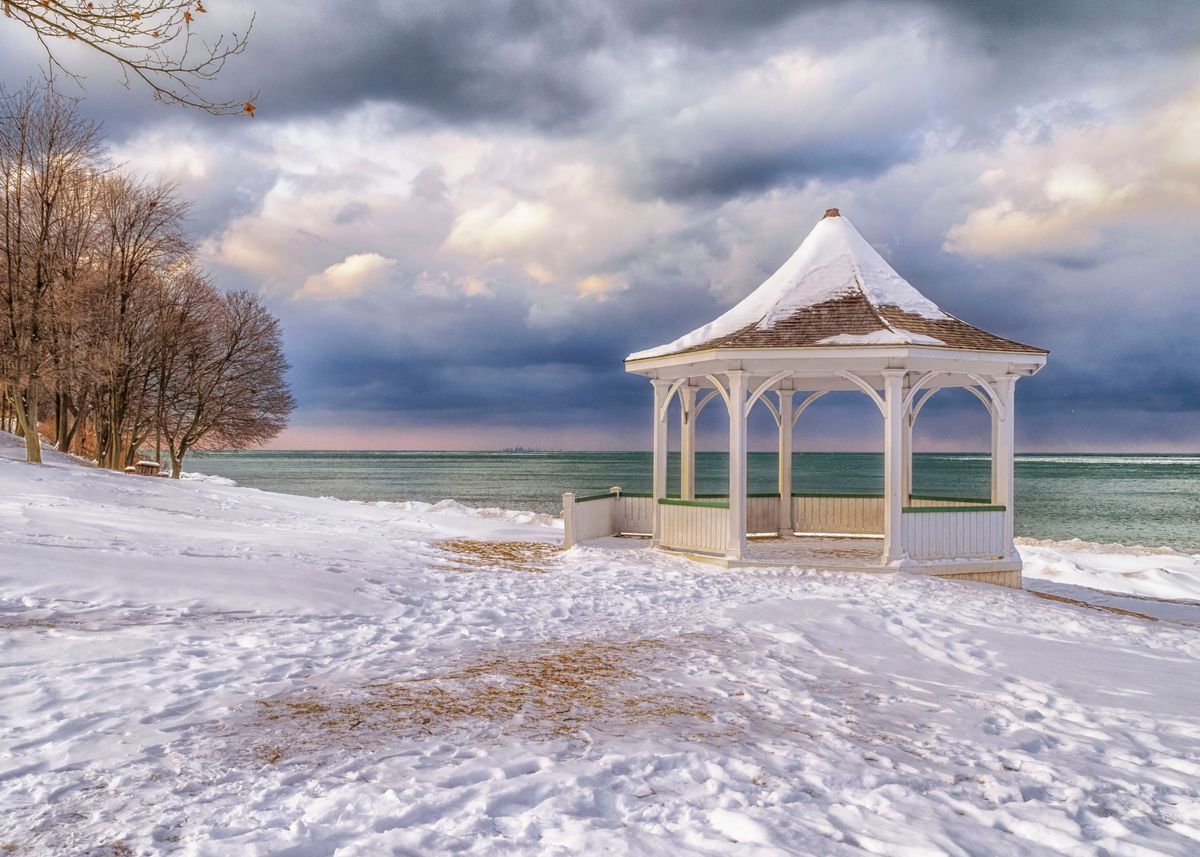'Waterfront Gazebo' Poster, picture, metal print, paint by ...