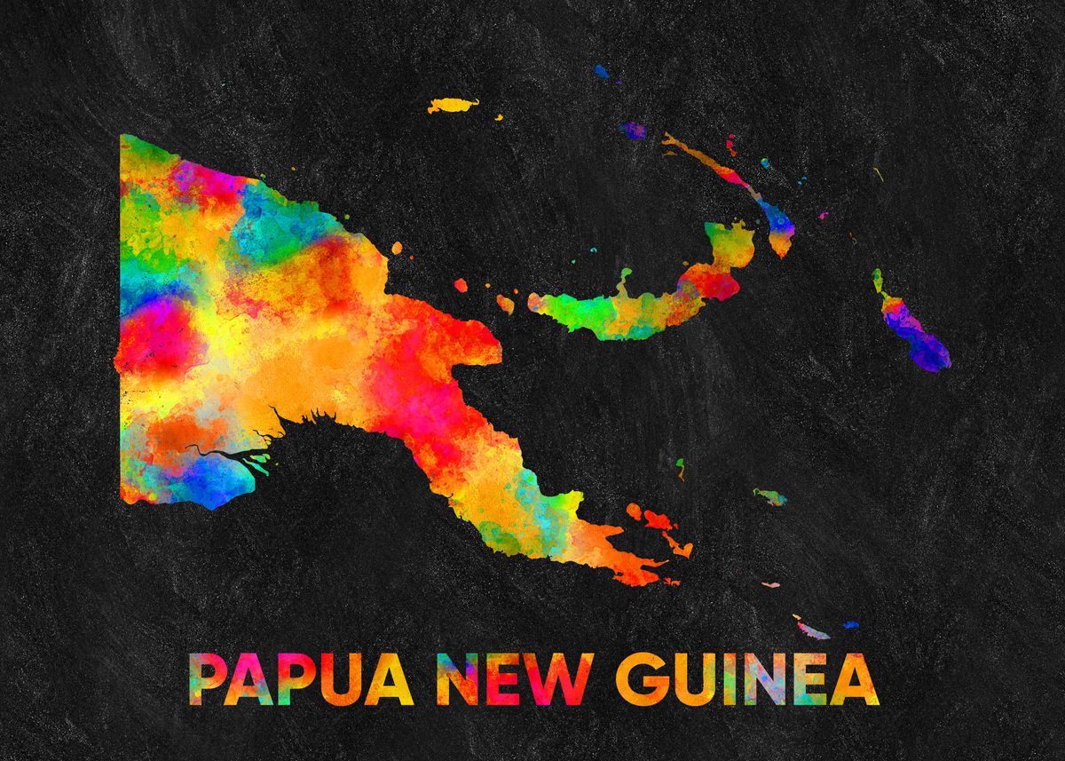 'papua new guinea' Poster by SplashDesign | Displate