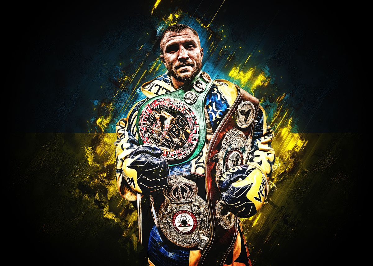 'Vasyl Lomachenko Ukrainia' Poster, picture, metal print, paint by ...
