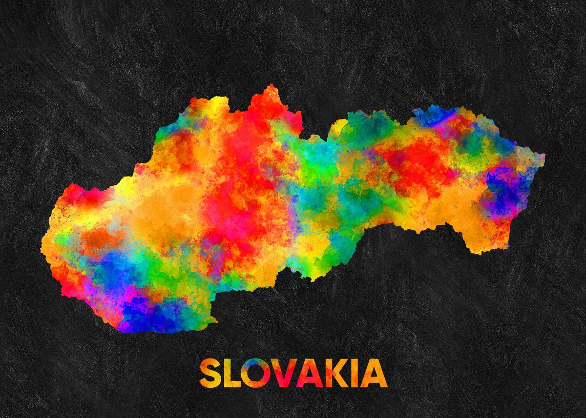 'slovakia' Poster by SplashDesign | Displate