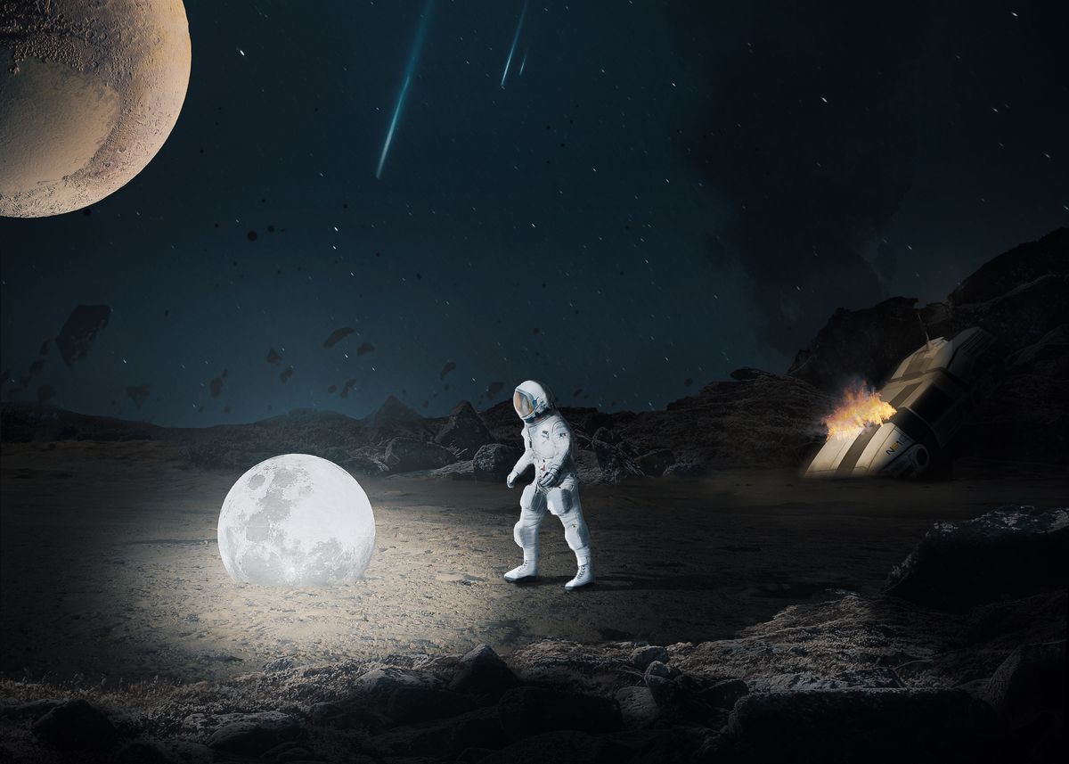 'the space trip' Poster by ahmed hassan | Displate