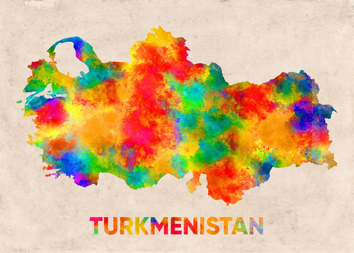 'turkmenistan' Poster, picture, metal print, paint by SplashDesign ...