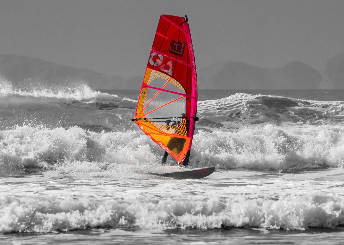 'Windsurfer at Newgale' Poster by Colin | Displate
