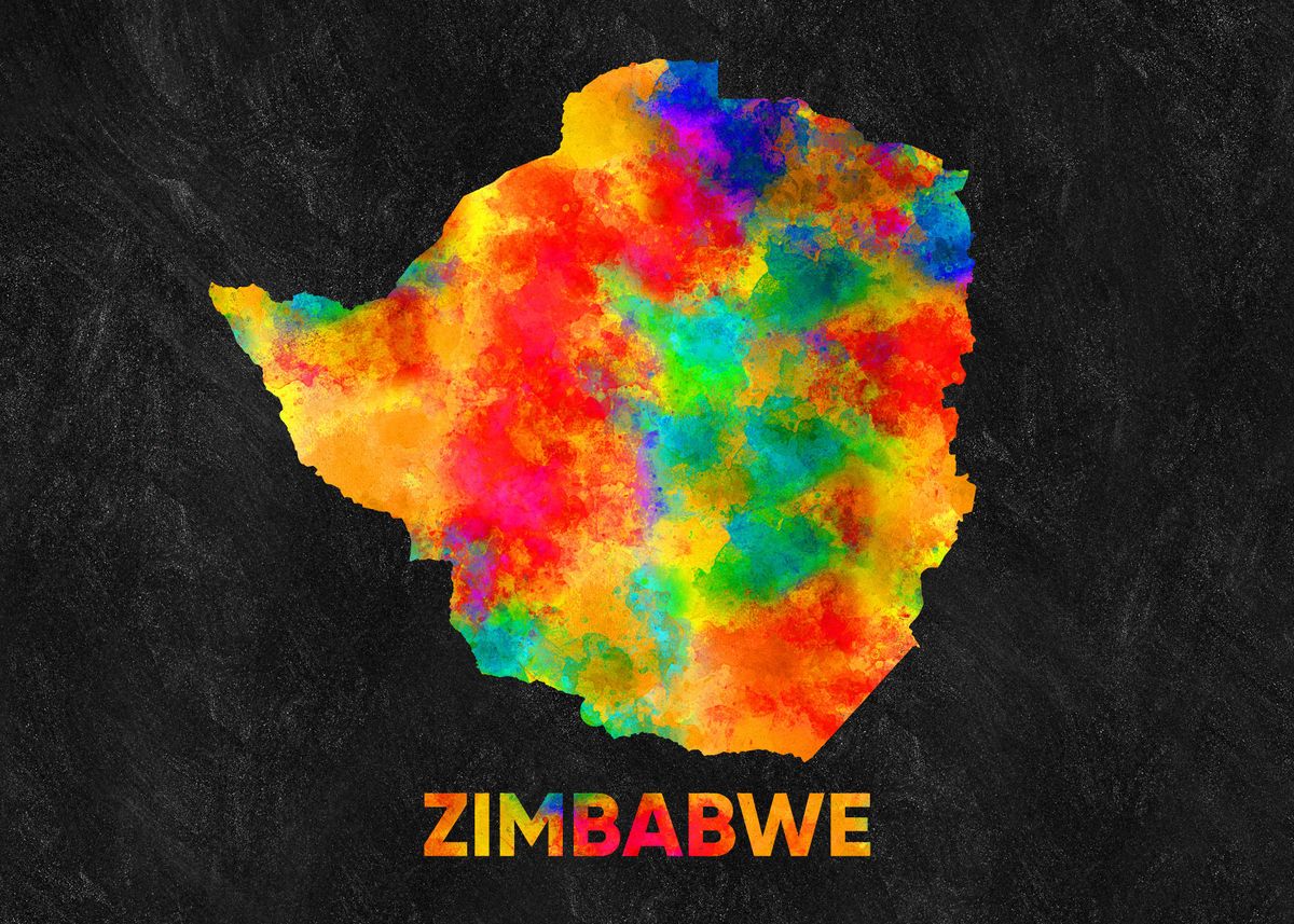 'zimbabwe' Poster by SplashDesign | Displate