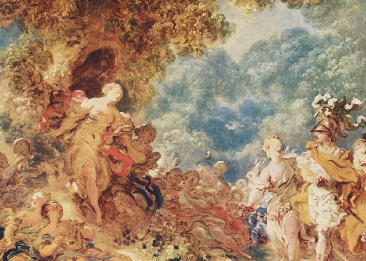 'Fragonard in the garden' Poster by ArtGallery | Displate