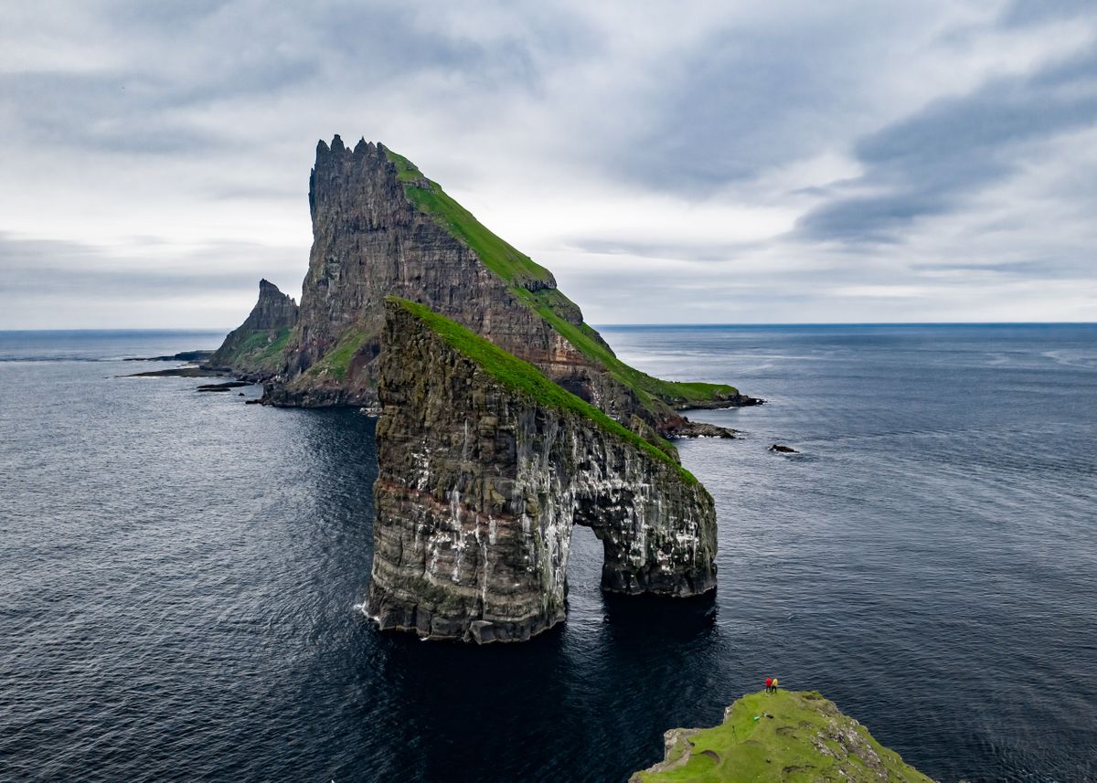 'Aerial picture in Faroes' Poster by Romain Lobera | Displate