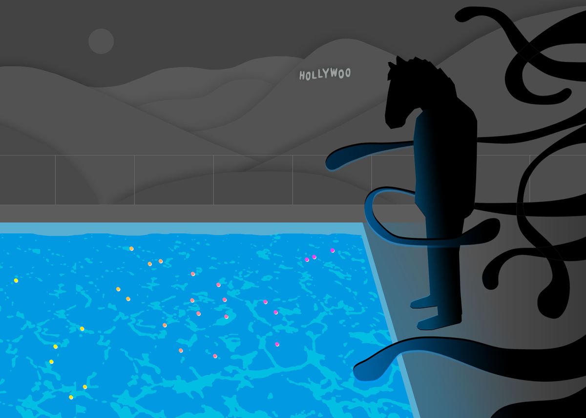 'The view from halfway down' Poster, picture, metal print, paint by ...