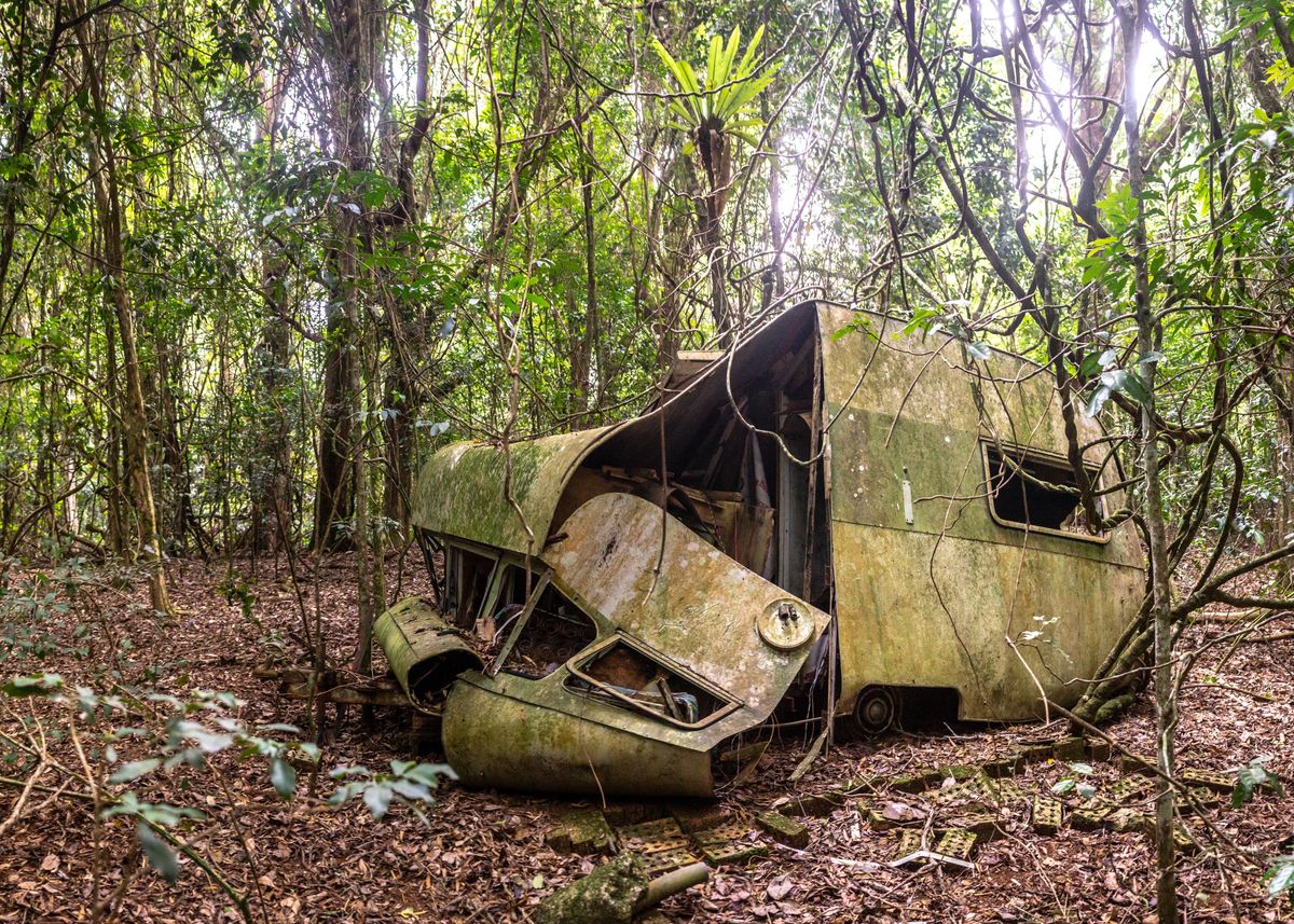 'Caravan in decay' Poster, picture, metal print, paint by KRD ...