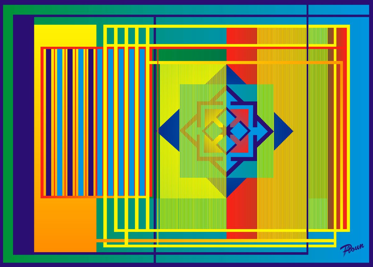'Parallelism 3' Poster by Philippe Aoun Deladoëy alias PAoun | Displate
