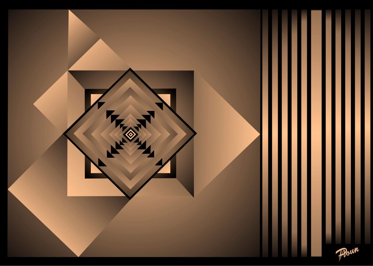 'Parallelism 7' Poster, picture, metal print, paint by Philippe Aoun ...