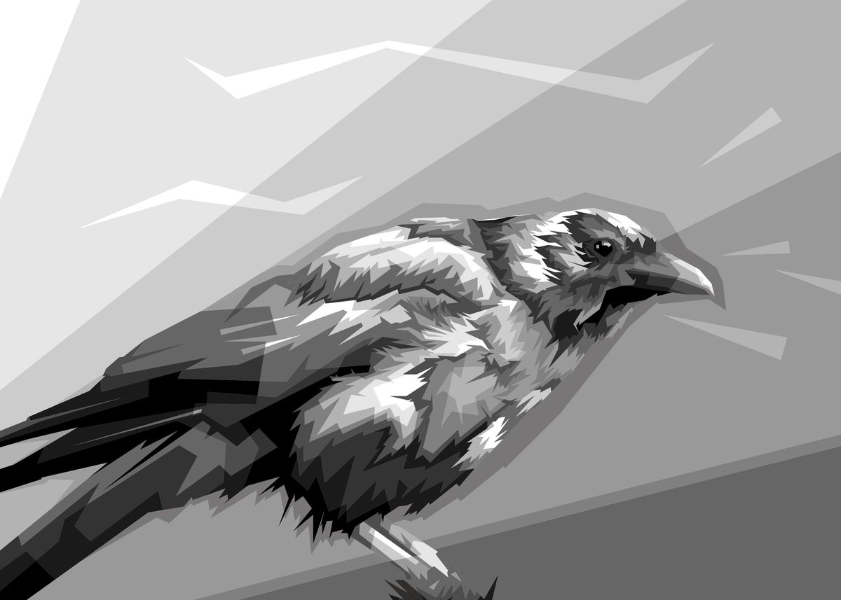 'Eagle Grayscale' Poster, picture, metal print, paint by Rizky Dwi ...