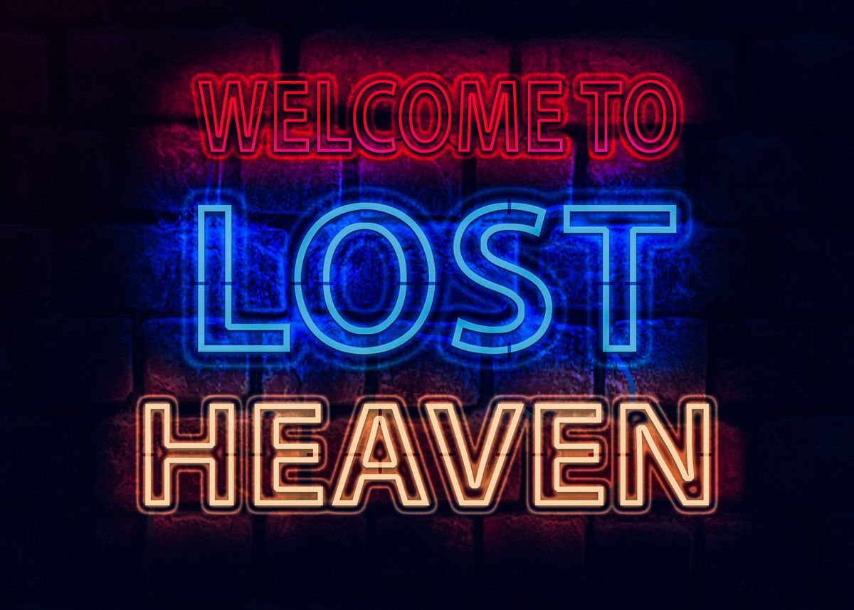 'Lost Heaven Neon Sign' Poster, picture, metal print, paint by Don Shop ...