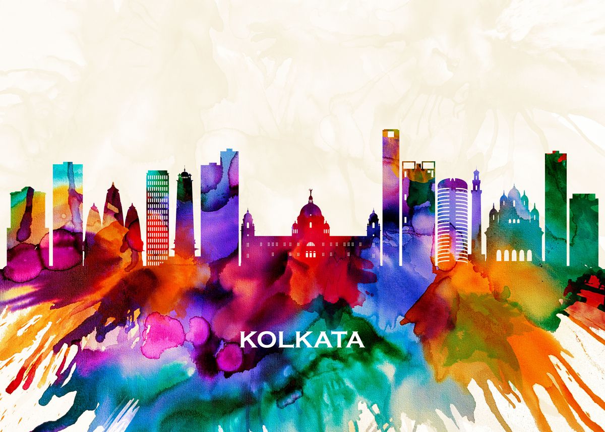 'Kolkata Skyline' Poster, picture, metal print, paint by Towseef Dar ...
