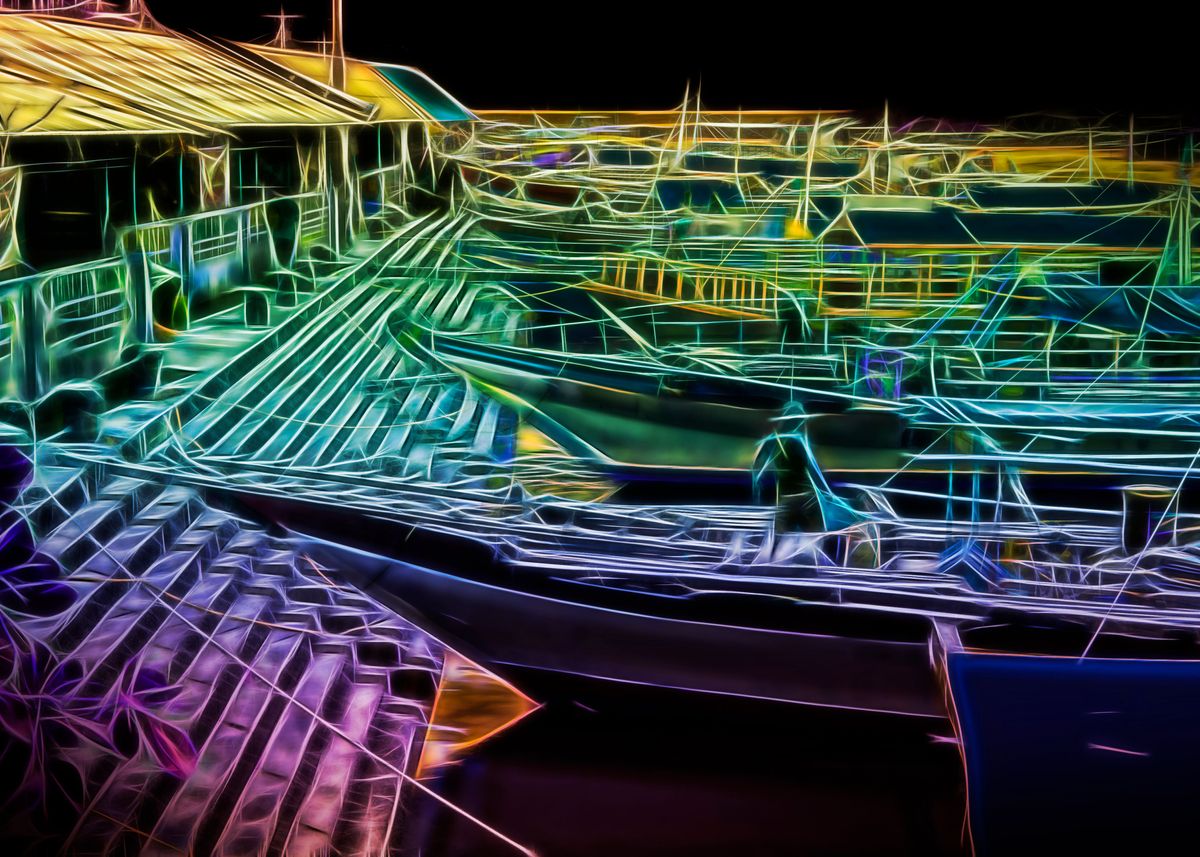 'Calbayog Port' Poster, picture, metal print, paint by Joy Medura ...