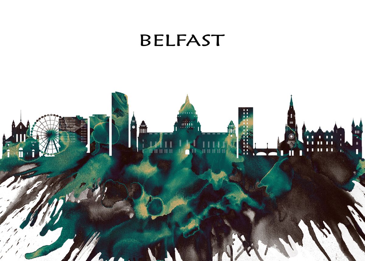 'Belfast Skyline' Poster by Towseef Dar | Displate