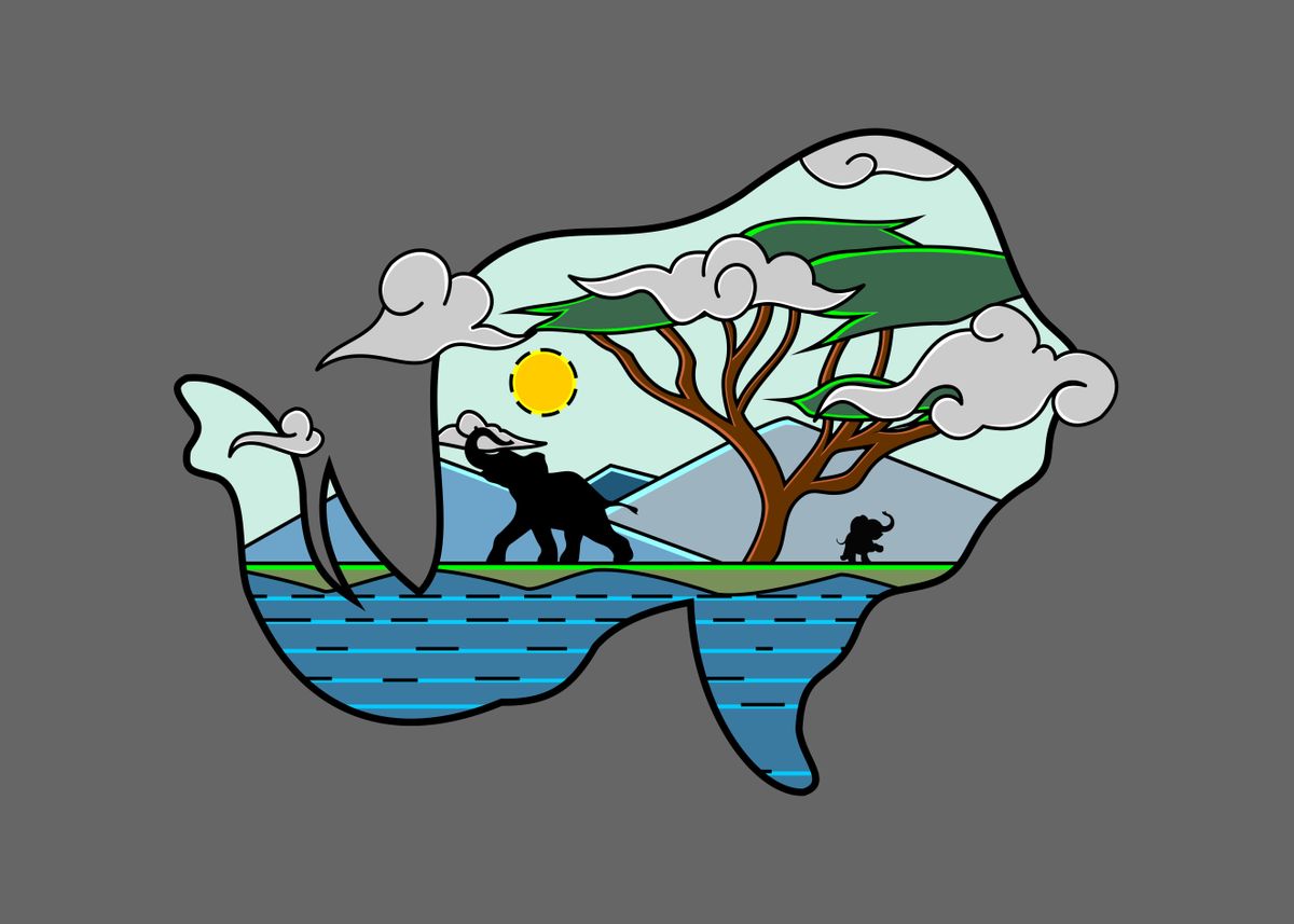 'GAJAH' Poster by virgiaone | Displate