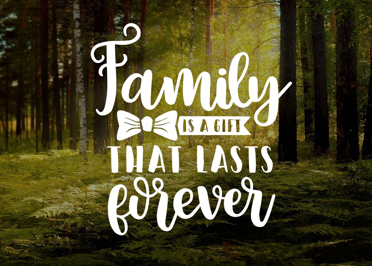 'Family Is A Gift' Poster, picture, metal print, paint by Family Cutey ...