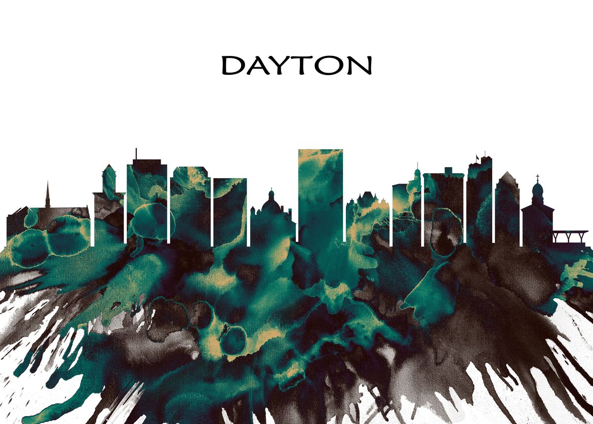 'Dayton Skyline' Poster by Towseef Dar | Displate