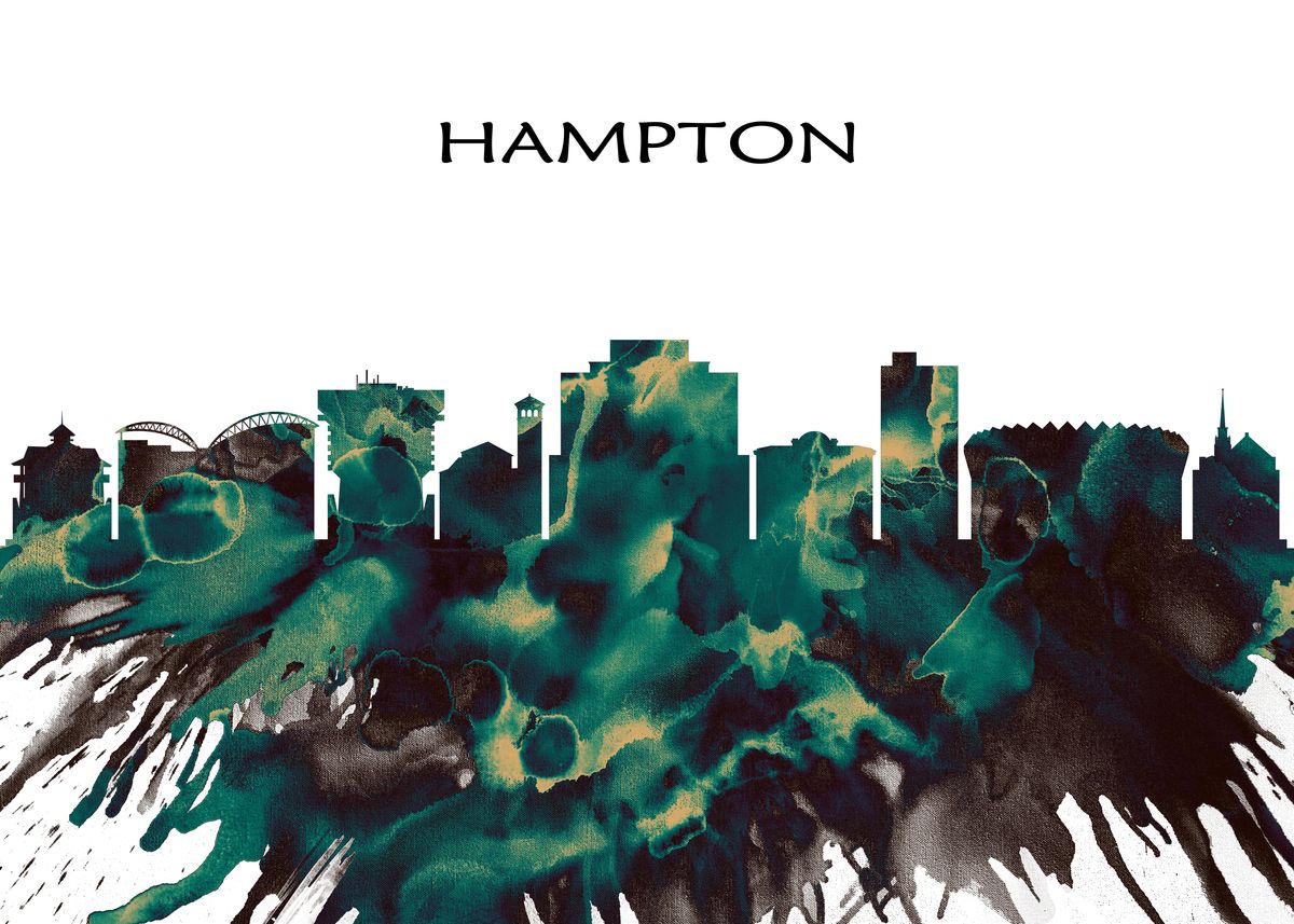 'Hampton Skyline' Poster, picture, metal print, paint by Towseef Dar ...